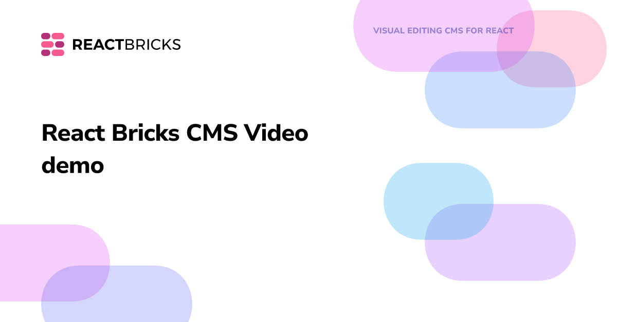 React Bricks CMS Video demo
