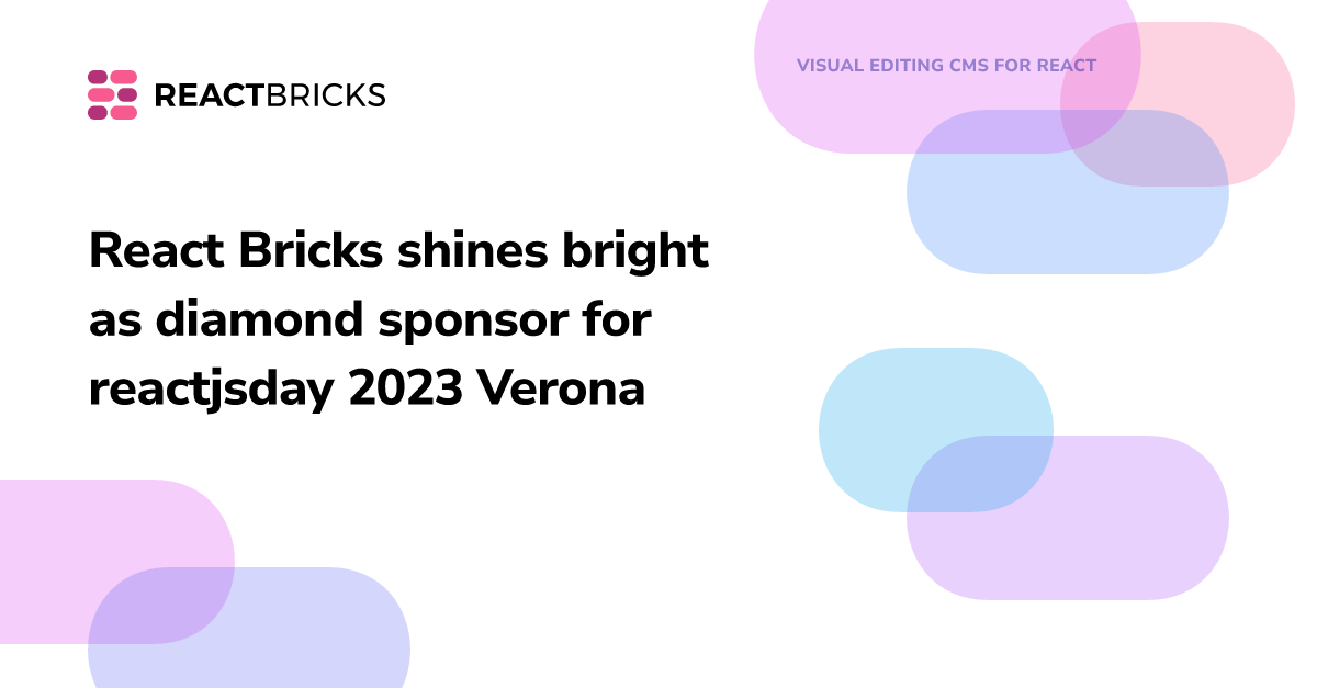 React Bricks shines bright as diamond sponsor for reactjsday 2023 Verona